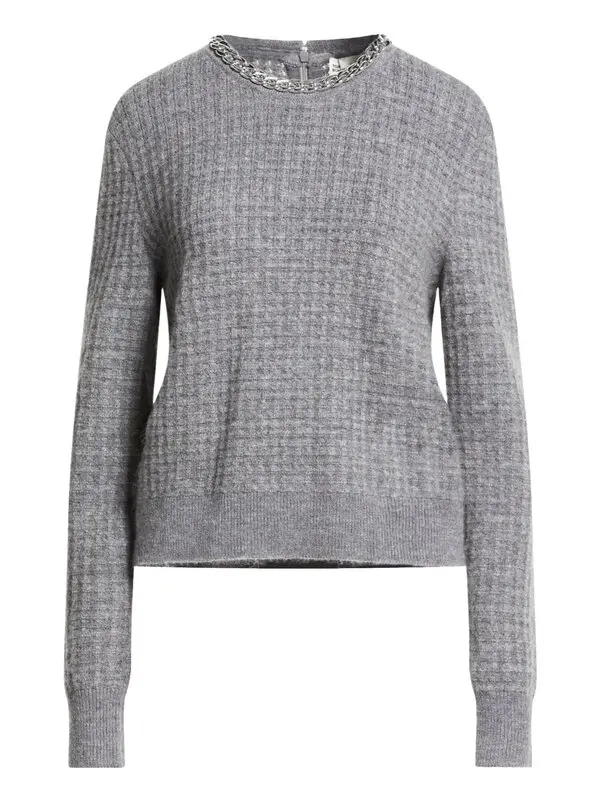Tory Burch Embellished Crewneck Jumper - Gray