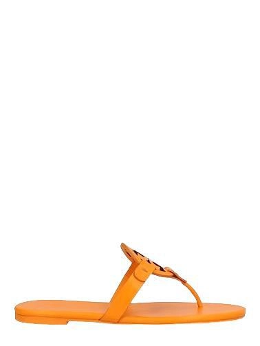 Tory Burch Leather Flip Flops - Orange