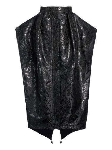 Max Mara Floral Jacquard Umbrella Skirt - Black