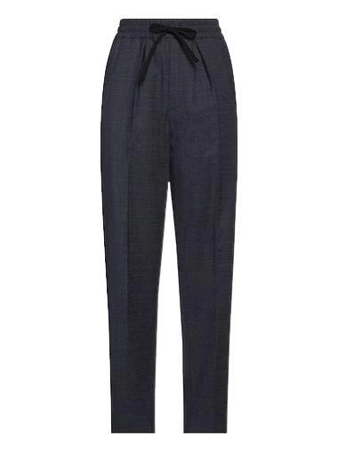 Isabel Marant Étoile Plaid Wool Blend Pants With Drawstring - Black