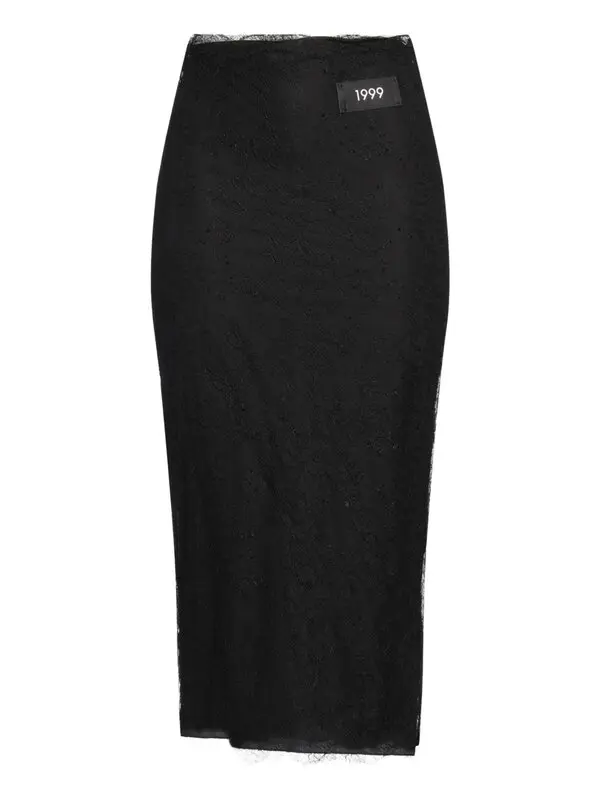 Dolce & Gabbana Lace Pencil Skirt - Black