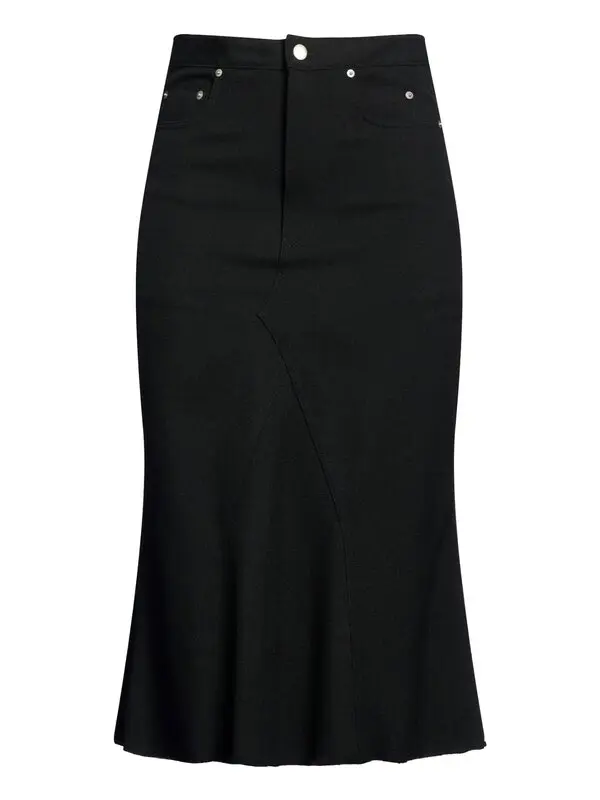 Rick Owens Midi Skirt - Black