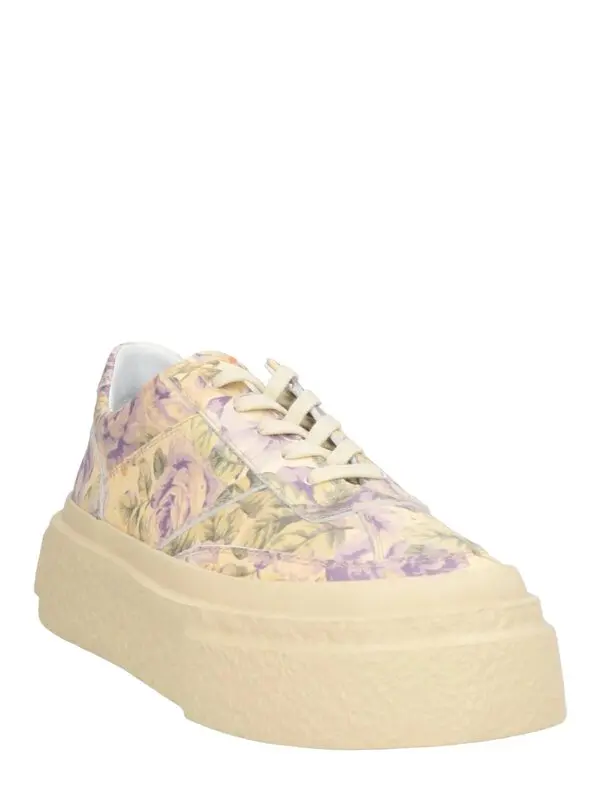 MAISON MARGIELA Floral Print Flatform Sneakers - Nude