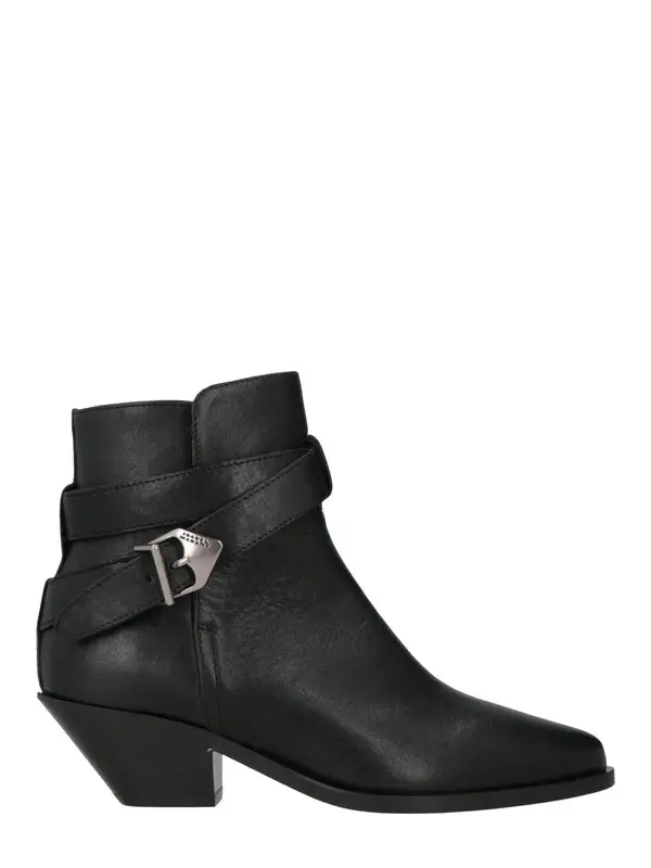 Isabel Marant Étoile Leather Ankle Boots With Strap Detailing - Black