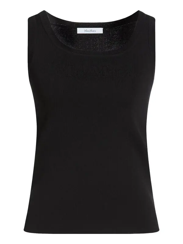 Max Mara Plain Colour Top - Black