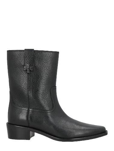 Tory Burch Logo Ankle Boots - Black