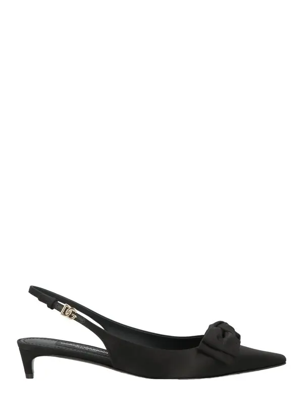 Dolce & Gabbana Bow Slingback Pumps - Black