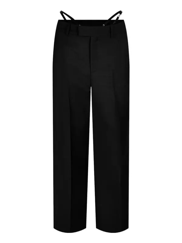 Gucci Mohair Tailored Trousers With Cutout Detail - Black