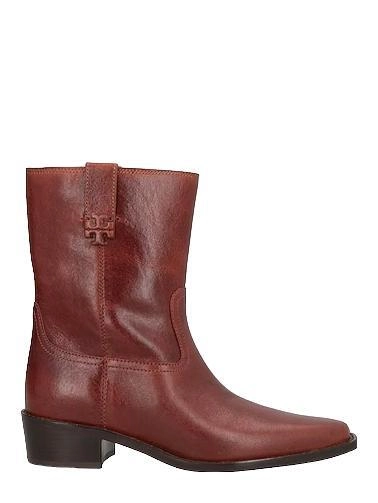 Tory Burch Leather Ankle Boots - Red
