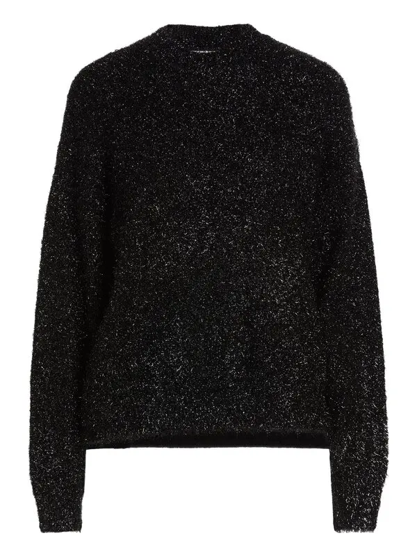 Isabel Marant Étoile Metallic Knit Crewneck Top - Black