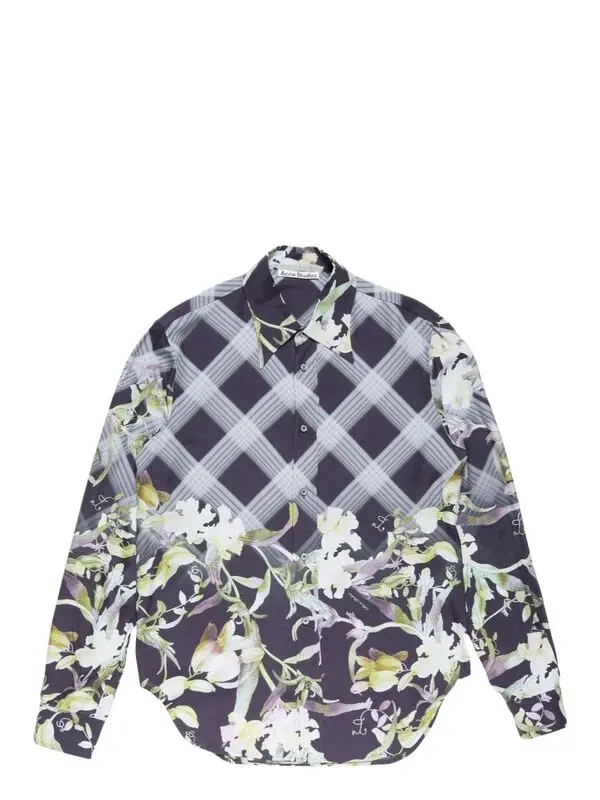Acne Studios Floral-print Shirt - Black