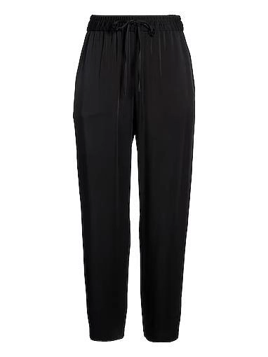 Isabel Marant Étoile Satin Tapered Trousers With Drawstring Waist - Black