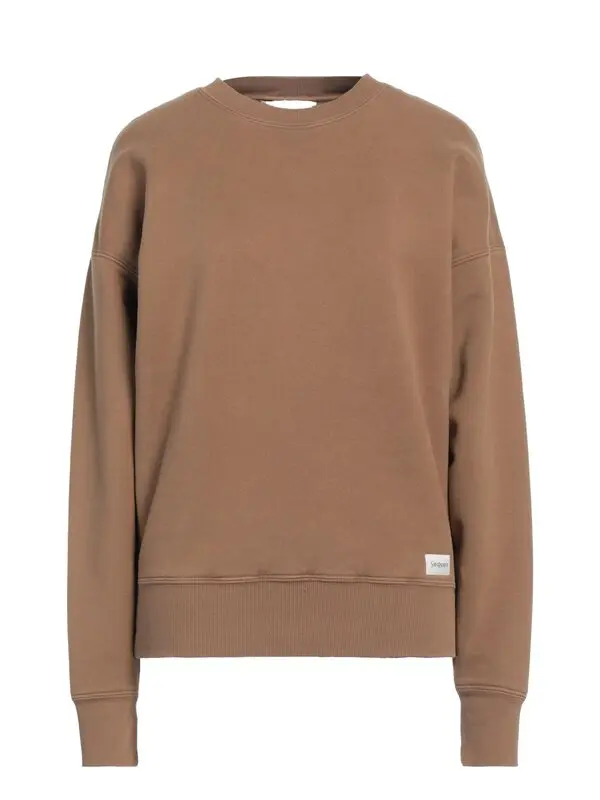 Saint Laurent Long Sleeve Crewneck Sweatshirt - Brown