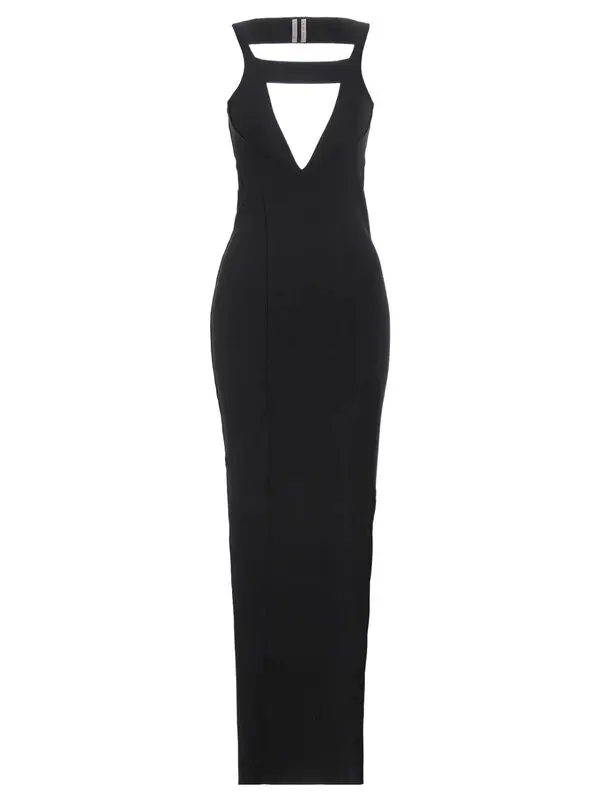 Rick Owens Sleeveless Plunge Neck Maxi Dress - Black