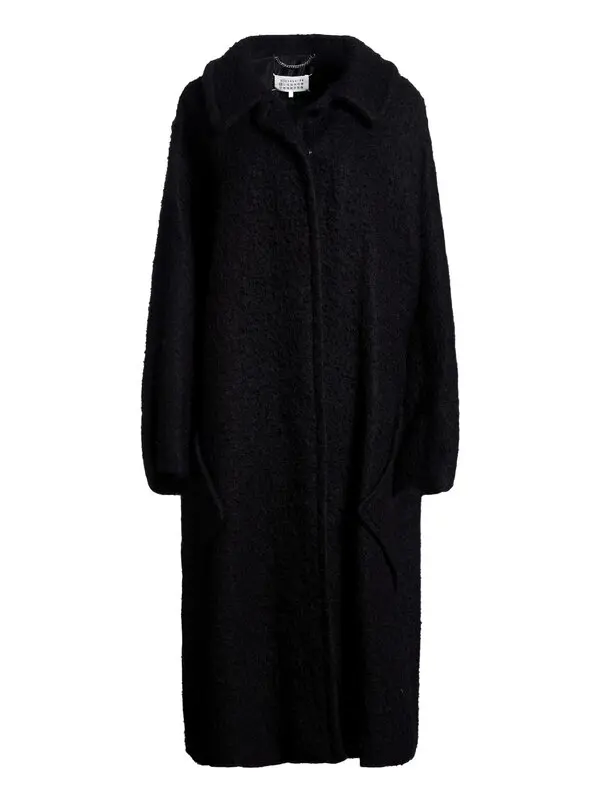 MAISON MARGIELA Single-breasted Long Overcoat - Black