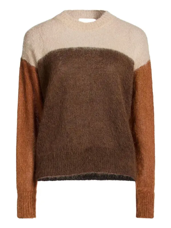 Isabel Marant Étoile Multicolor Crew Neck Knit Sweater - Brown