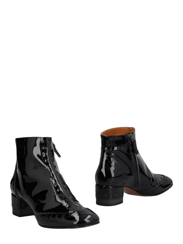 Chloé Patent Leather Ankle Boots - Black