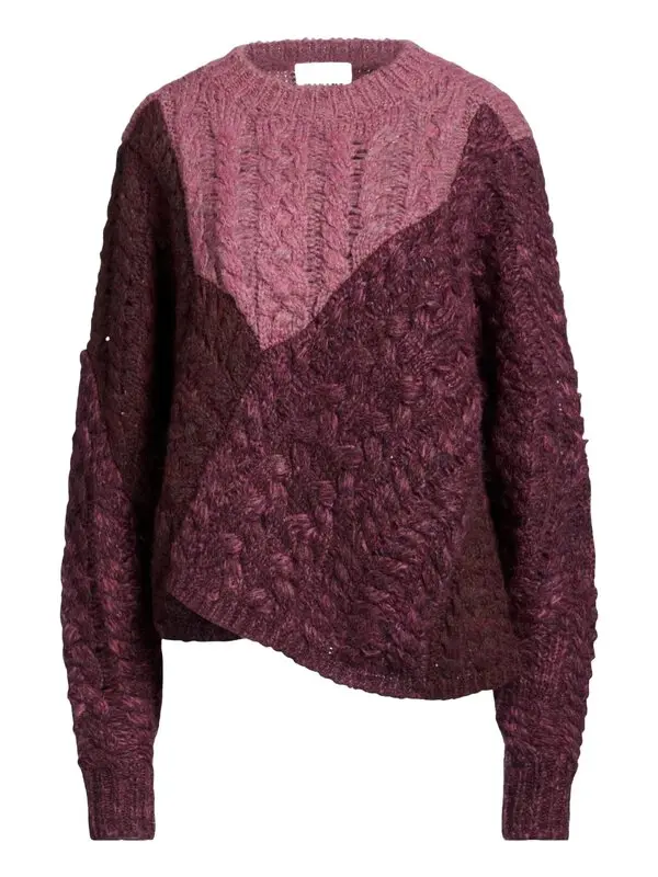 Isabel Marant Étoile Multicolor Cable Knit Sweater - Red
