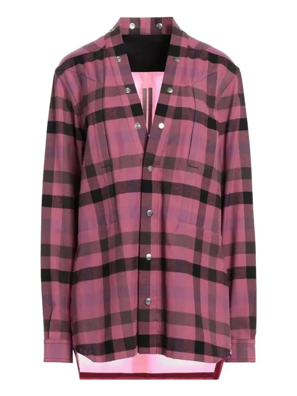 Rick Owens Checked Shirt - Pink