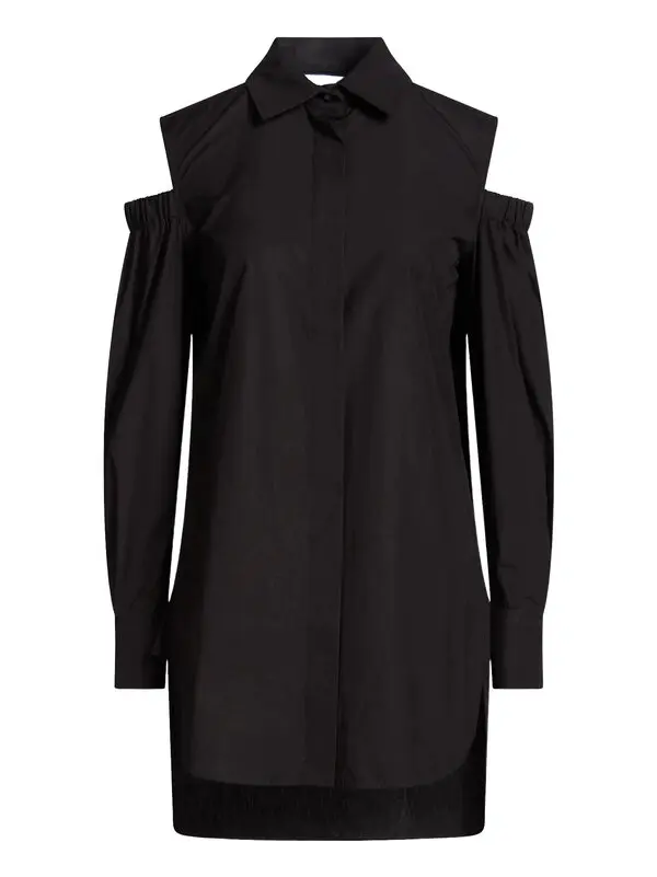 Max Mara Off-shoulder Long Sleeve Shirt - Black