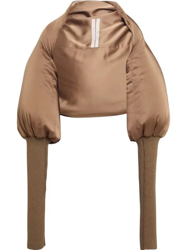 Rick Owens Long Sleeve Down Shrug - Brown