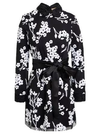 MAXCO. Max&co. Floral Print Sequin Dress - Black