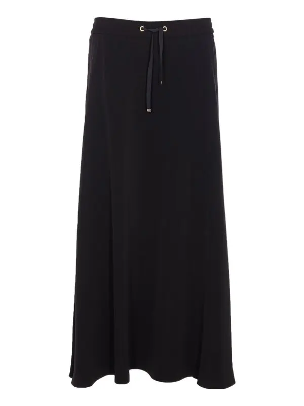 Herno Drawstring Flared Maxi Skirt - Black