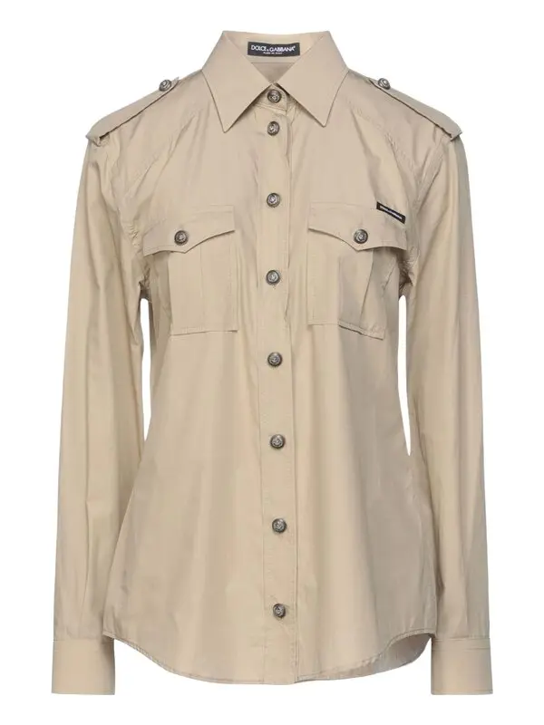 Dolce & Gabbana Classic Collar Long Sleeve Shirt - Nude