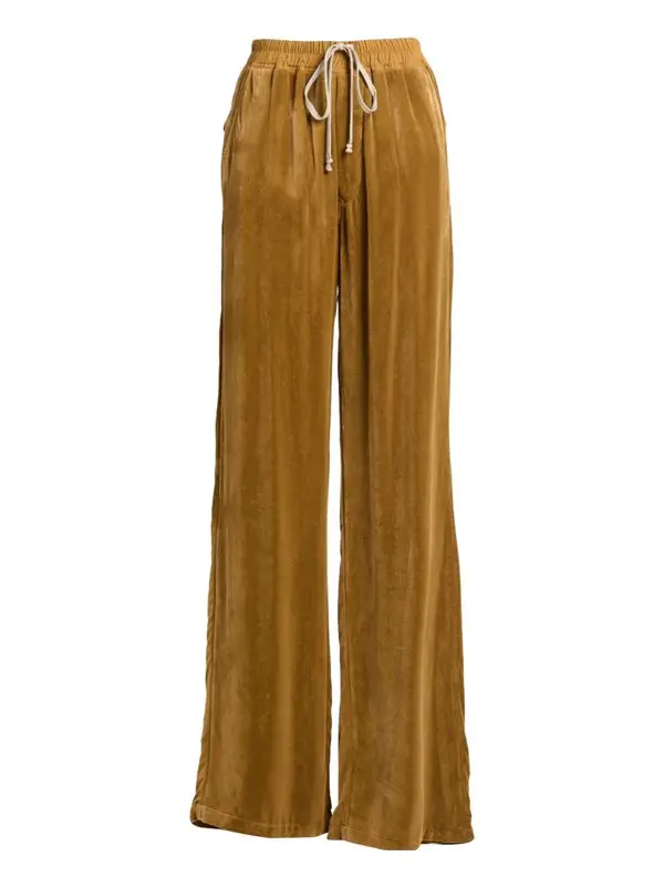 Rick Owens Velvet Wide-leg Trousers - Brown