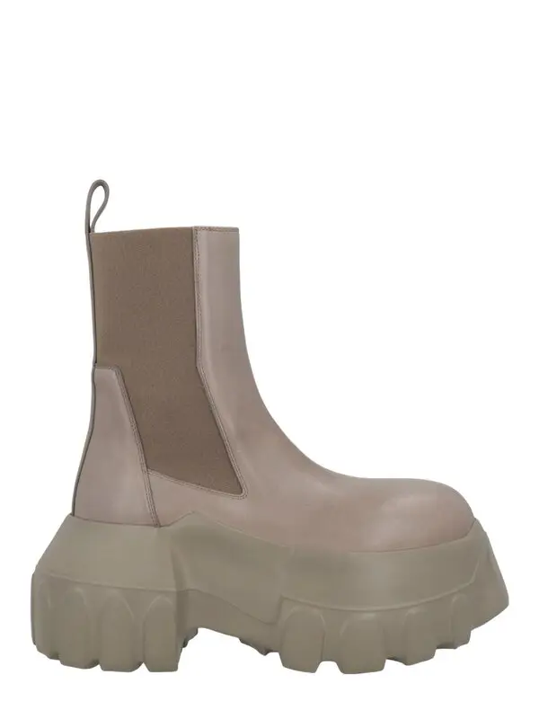 Rick Owens Platform Leather Boots - Gray