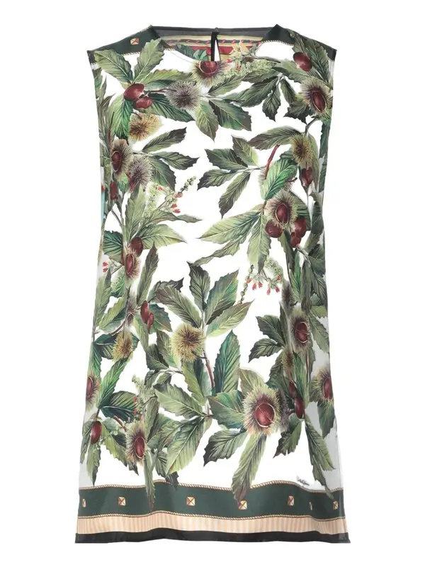 Dolce & Gabbana Sleeveless Printed Crewneck Top - Multicolor