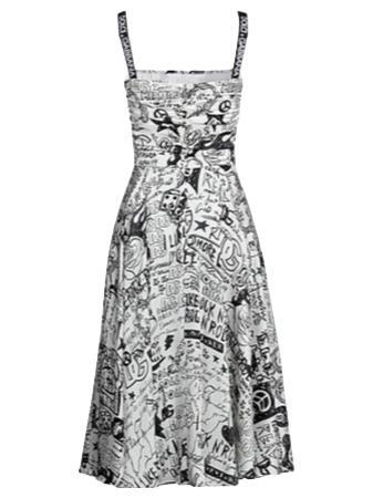 Dolce & Gabbana Sleeveless Color-blocked Long Dress - Gray