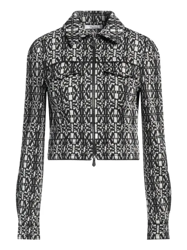 Max Mara Logo-print Jacquard Jersey Jacket - Black