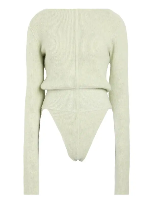 Rick Owens Long Sleeve Knit Bodysuit - White
