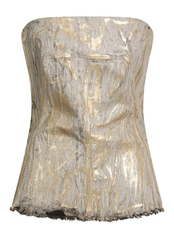 Rick Owens Strapless Waist-cinching Top - Nude