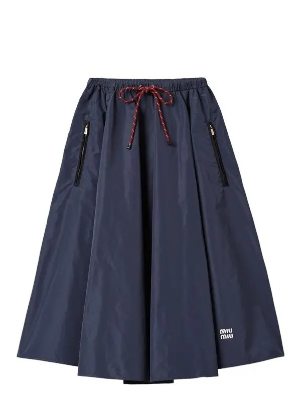Miu Miu Technical Fabric Trumpet Skirt - Blue