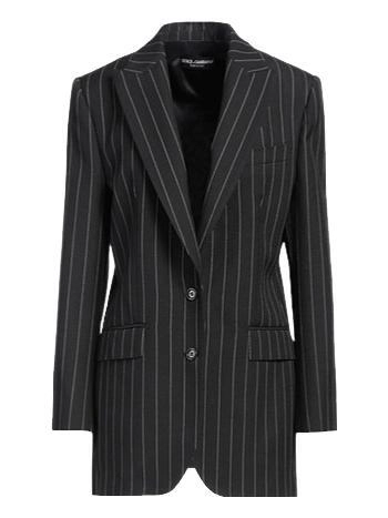 Dolce & Gabbana Single-breasted Pinstriped Twill Blazer - Black