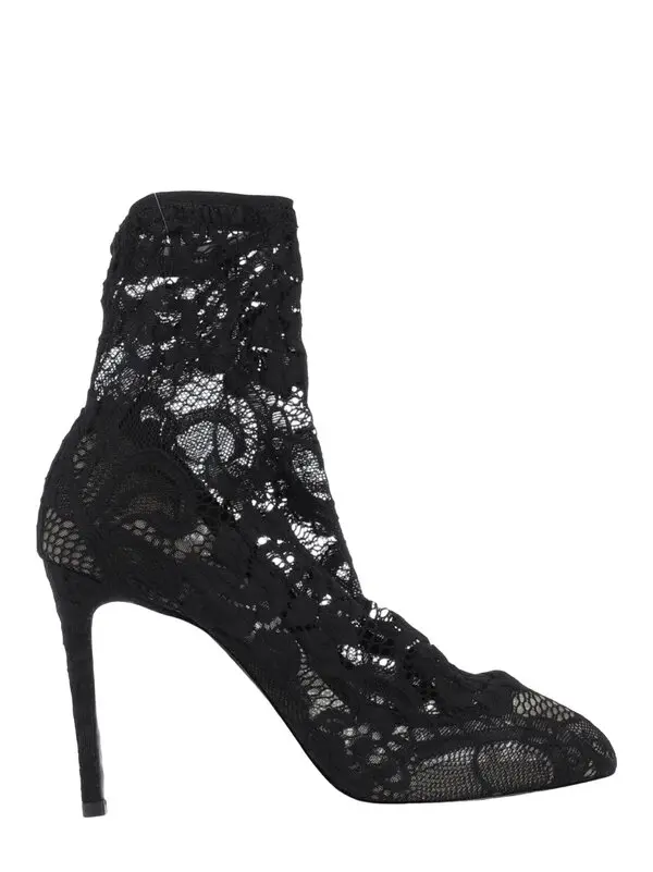 Dolce & Gabbana Lace Ankle Boots - Black