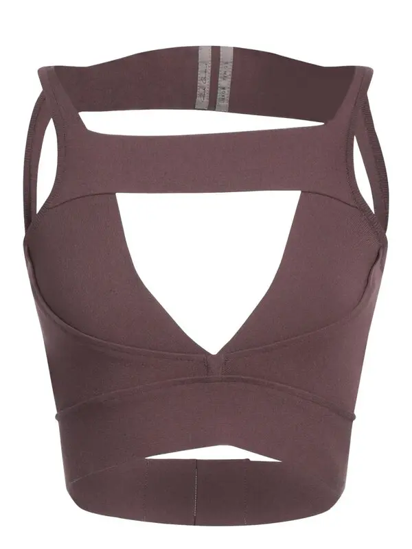 Rick Owens Sleeveless Square Neck Crop Top - Red