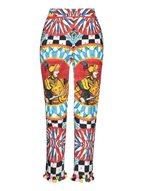 Dolce & Gabbana Fitted Cropped Pants - Multicolor