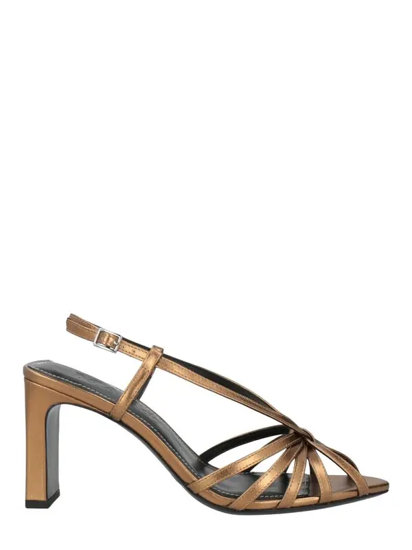 MAXCO. Max&co. Metallic Pointed Toe Slingback Sandals - Brown