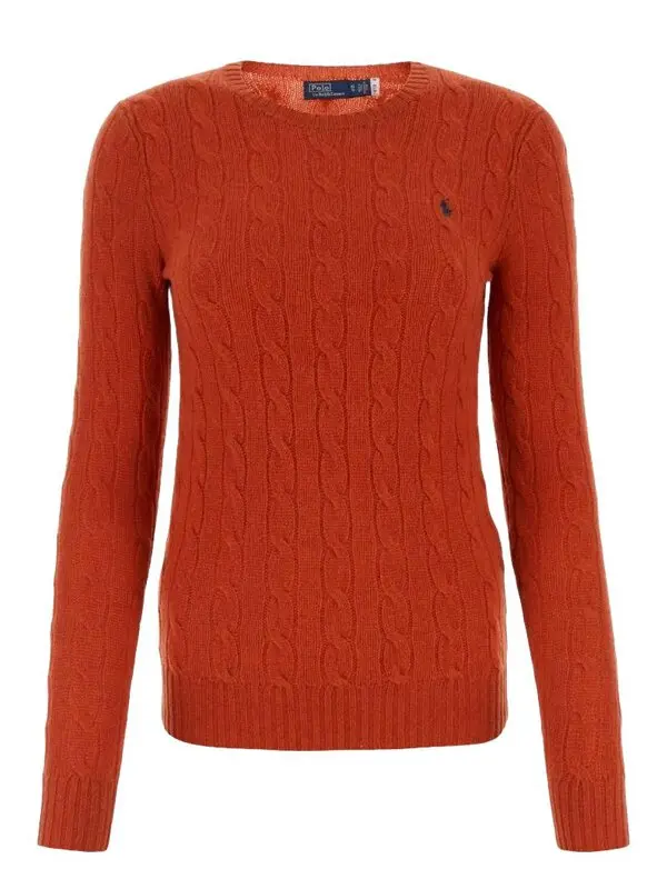 Polo Ralph Lauren Embroidered Cable-knit Jumper - Red