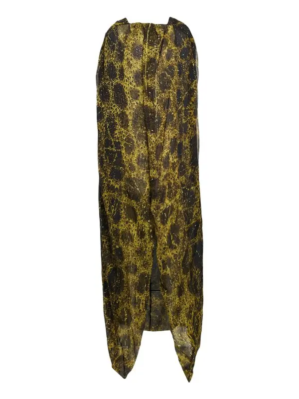 Rick Owens Chiffon Shawl Cape - Green