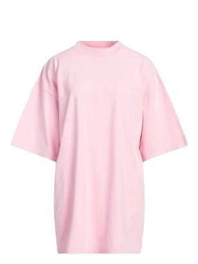 Balenciaga Loose Fit T-shirt With Rhinestones - Pink