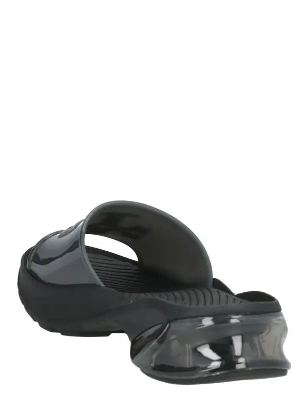 Tory Burch Embossed Logo Slide Sandals - Black