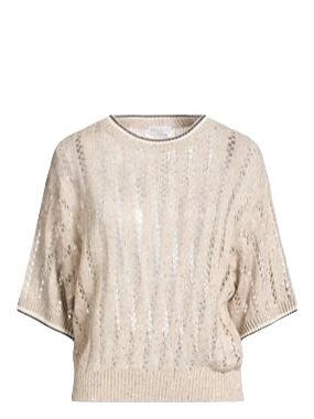 Brunello Cucinelli Fine Knit Short Sleeve Shirt - Nude