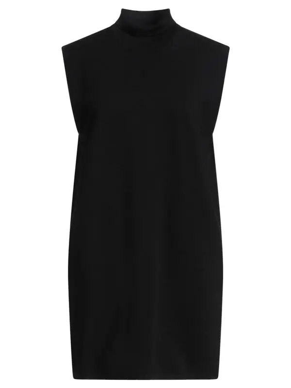 Max Mara Solid-colored Wool Sleeveless Dress - Black