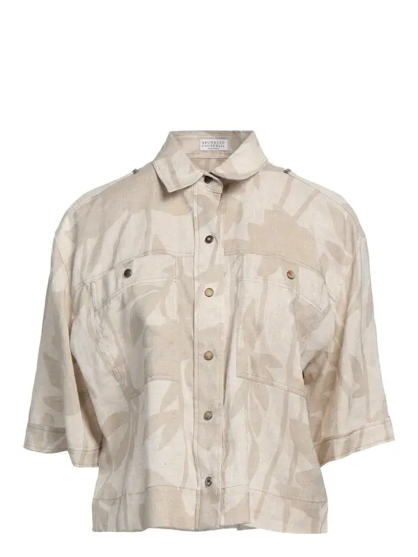 Brunello Cucinelli Floral Print Shirt - Nude