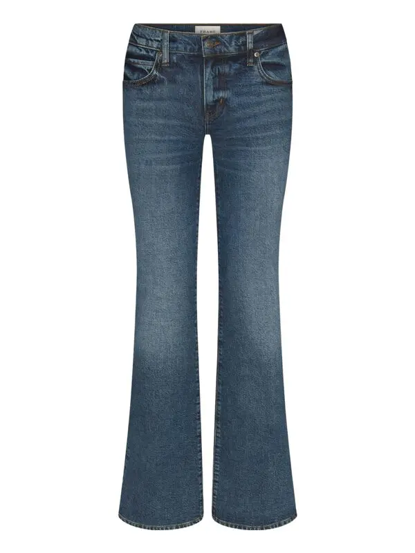 FRAME Low-rise Flared Jeans - Blue