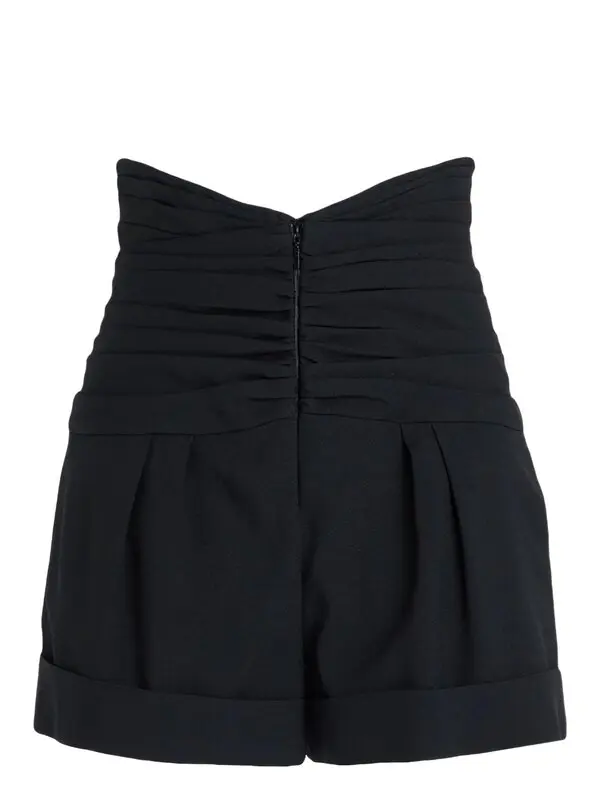 Saint Laurent Pleated Shorts - Black